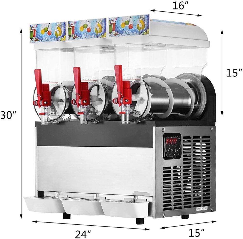 3 Bowls Slush Machine 110V 60HZ Slushie Machine With LED Light Cover ...