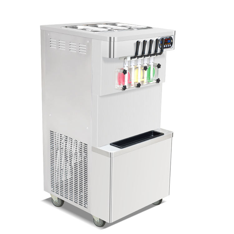 High Production Floor Color 5 Flavor Nozzles Yogurt Ice Cream Machine ...