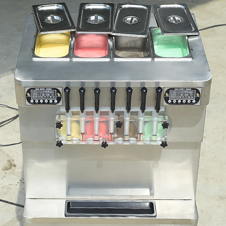 Mini 7 in 1 Ice Cream Machine 110 V 60 Hz Ice Cream Machine 7 Flavors ...