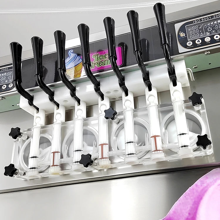 Mini 7 in 1 Ice Cream Machine 110 V 60 Hz Ice Cream Machine 7 Flavors ...