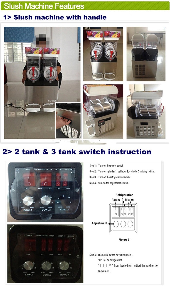Free Shipment 15 Litres x1 Frozen Cocktail Beverage Dispenser Ice Slush ...