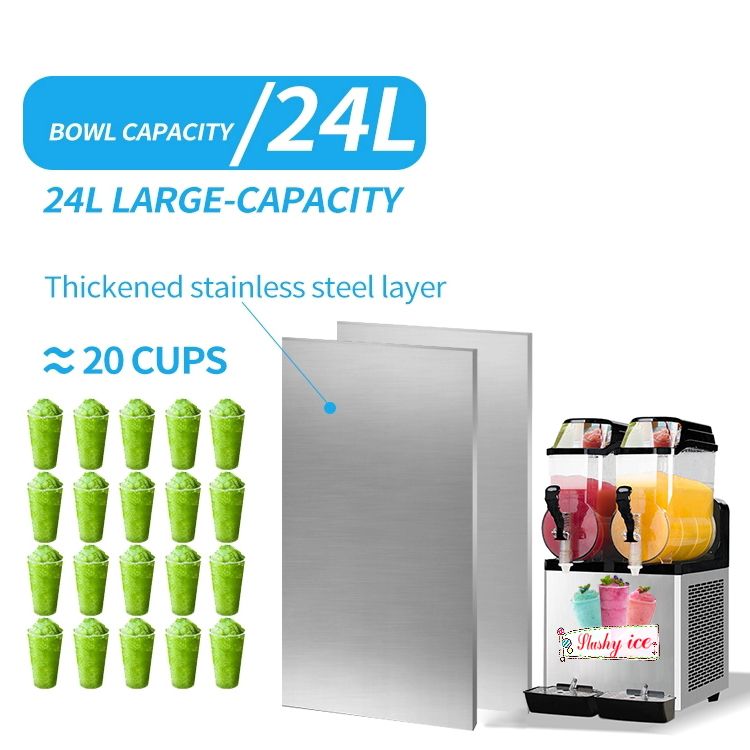 Commercial 2 bowl 3 bowl 110V 60HZ Slush Machine Industrial Slush ...